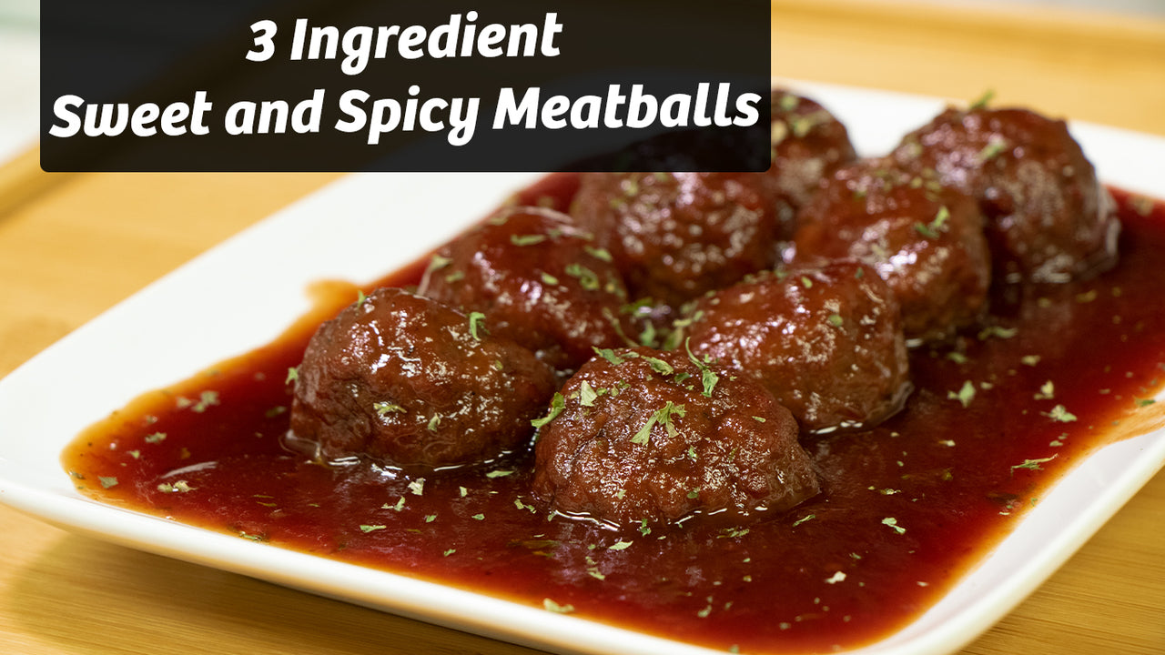3 ingredient sweet and spicy meatballs – Midamar Halal