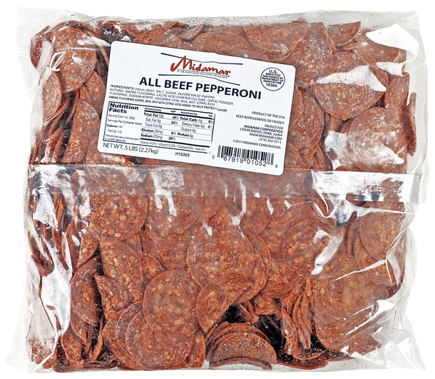 Halal Sliced Beef Pepperoni - 5 lb – Midamar Halal